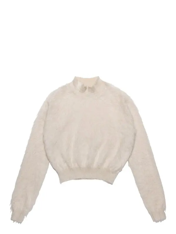 TOM FORD Long Sleeve Mohair-silk Top - Neutral