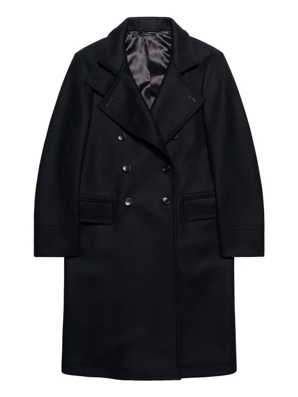 TOM FORD Belted Wool Felt Coat - Black