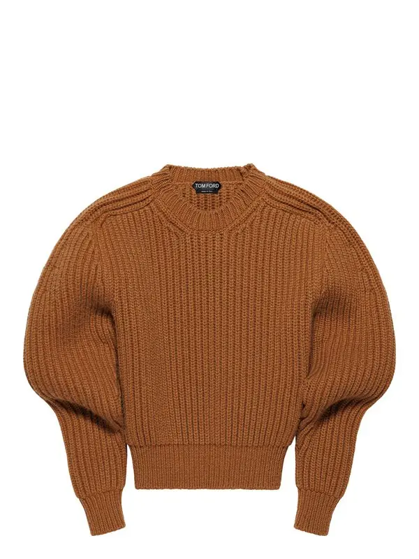 TOM FORD Chunky Knitted Top - Brown