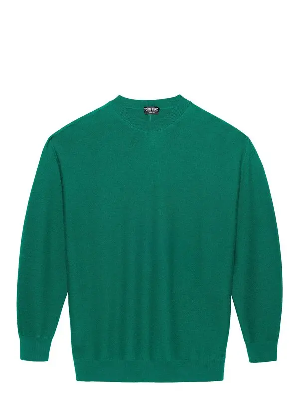 TOM FORD Relaxed Fit Cashmere Top - Green