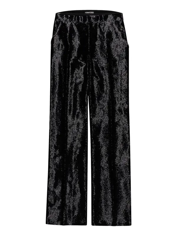 TOM FORD Embellished Straight-leg Pants - Black
