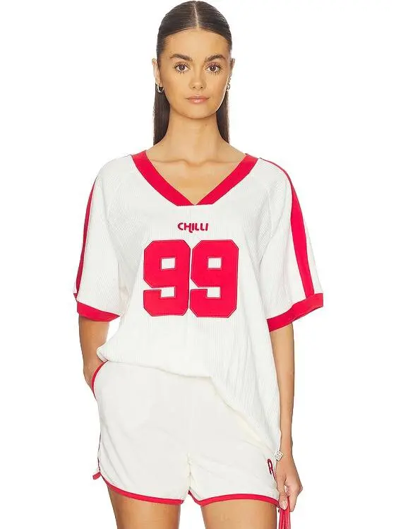ARAMINTA JAMES Chilli 99 Waffle Tee - Cream