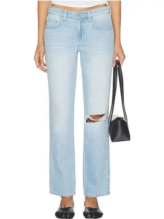L'Agence Nevia Low Rise Slouch Straight Jean - Blue