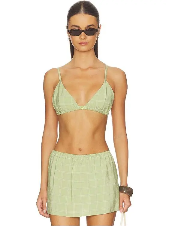 MILKWHITE Bralette Top In . Also - Green