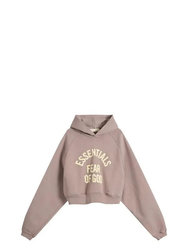 Fear Of God Campus 90's Crop Raglan Hoodie - Faded Mauve