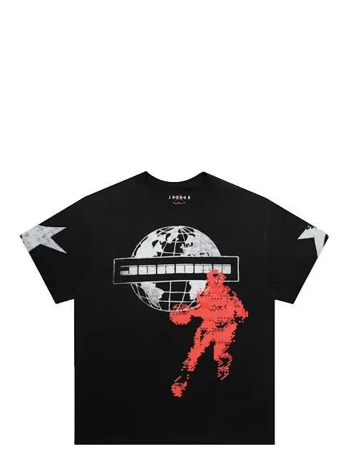 JORDAN Graphic Globe Tee Shirt - Off Noir