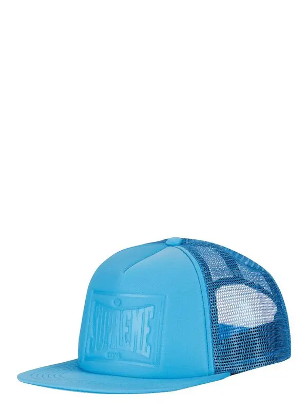 Supreme Stamped Mesh Back 5-panel Hat - Light Blue