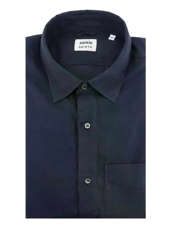 Aspesi Half-button Shirt - Blue