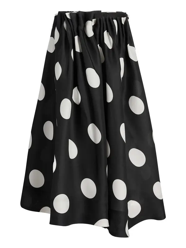 Khaite Riley Skirt - Large Dot Black