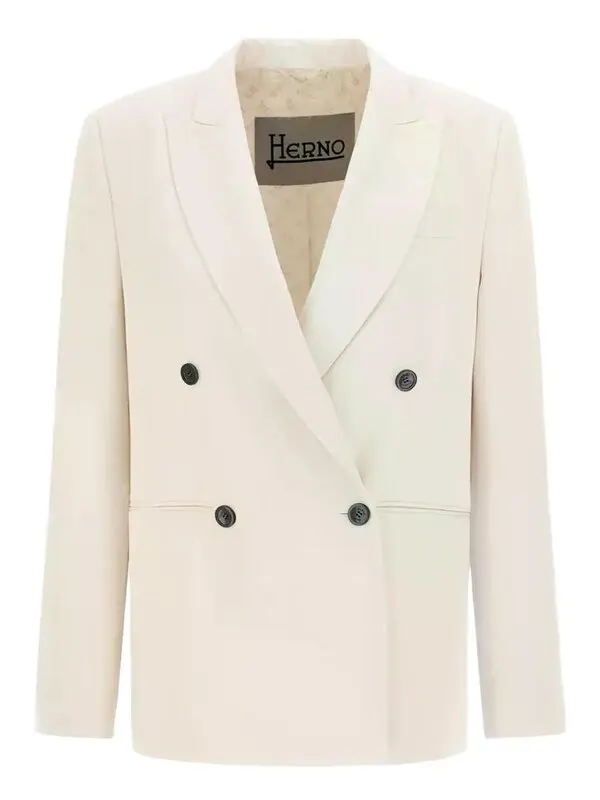 Herno Double-breasted Peak Lapels Blazer - Neutrals