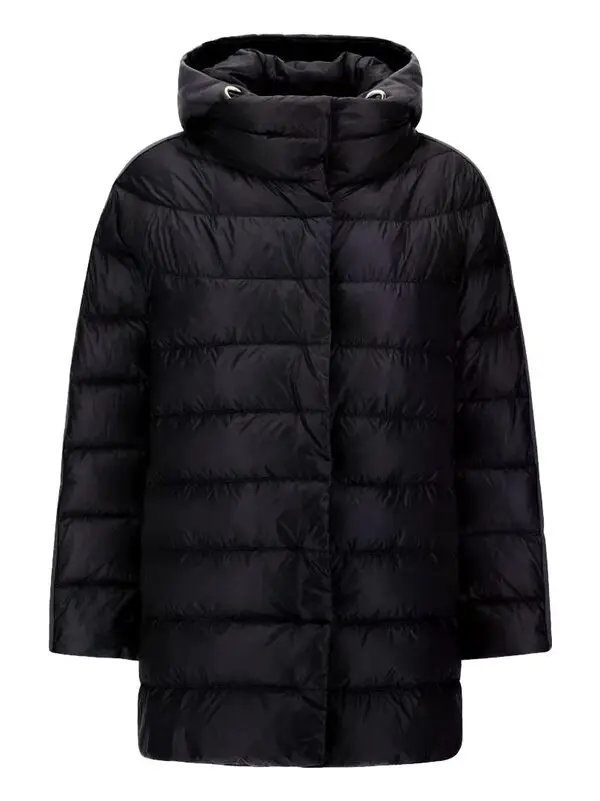 Herno Ultralight Hooded Quilted Jacket - Black