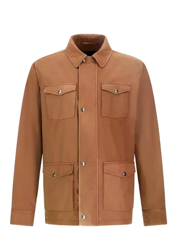 Herno Flap Pocket Drawstring Jacket - Neutrals