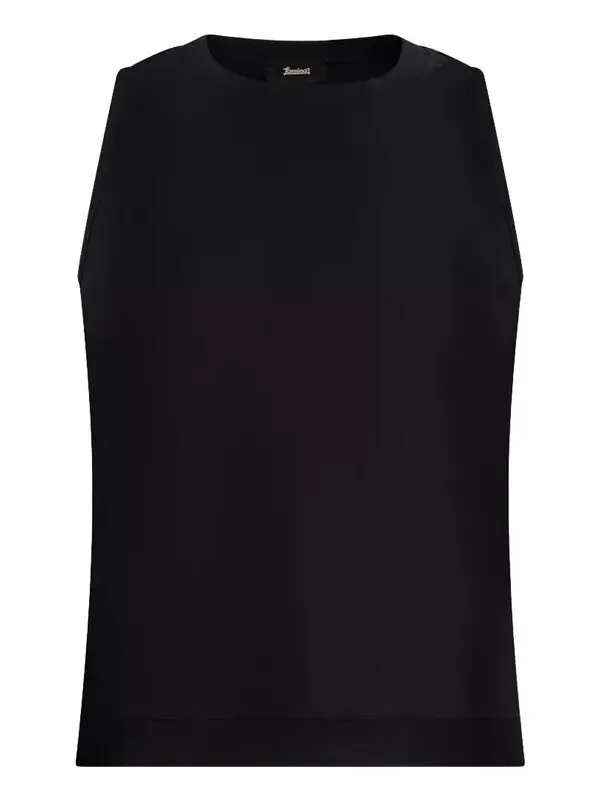 Herno Sleeveless Top With Side Slits - Black