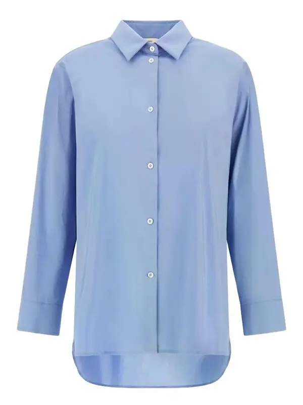Herno Long-sleeved Poplin Shirt - Blue