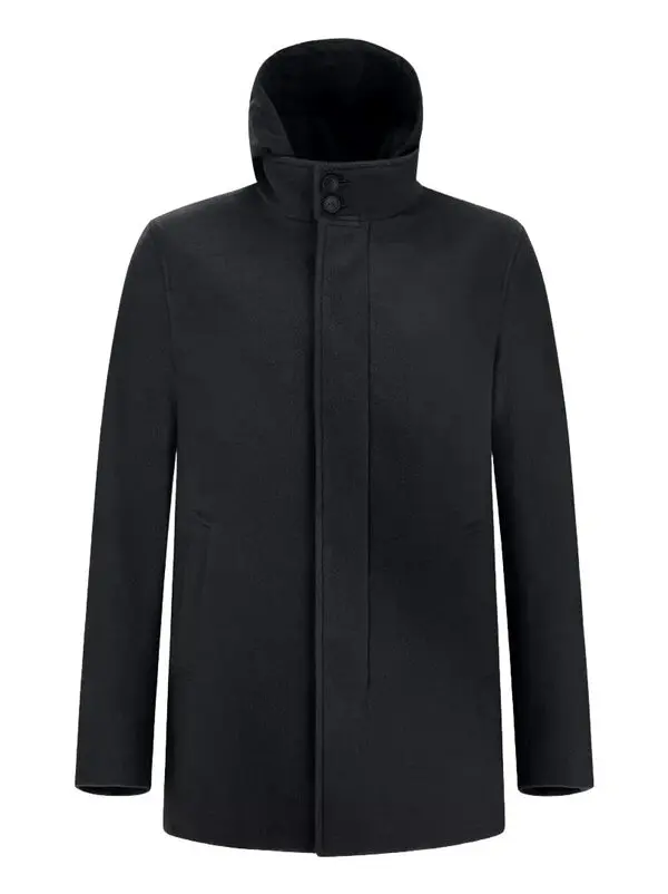 Herno Hooded Trench Coat - Blue