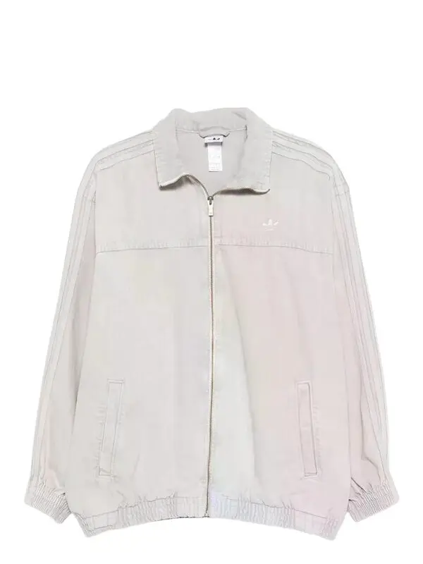 Adidas Striped Zip Jacket - Grey
