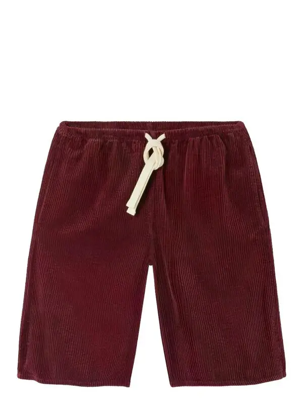 American Vintage Corduroy Drawstring Shorts - Red