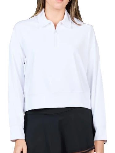 SOFIBELLA Quarter-zip Golf Pullover - White
