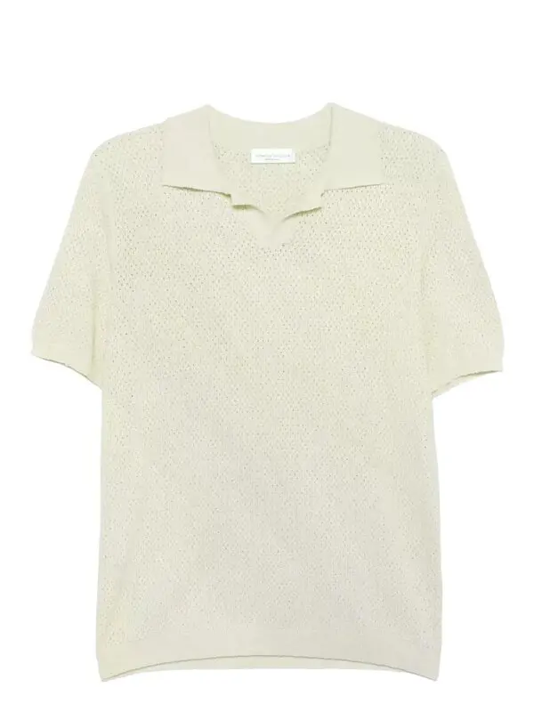 ROBERTO COLLINA Open-knit Short-sleeve T-shirt - Neutrals