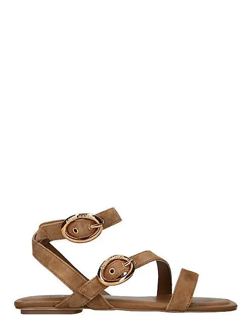 Steve Madden Karmin Suede Sandals - Mid Brown