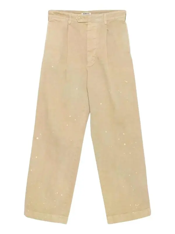 Auralee Wide-leg Trousers - Neutrals