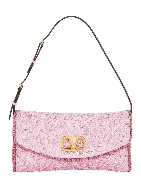 Valentino Garavani Vain Soft Clutch - Rosa