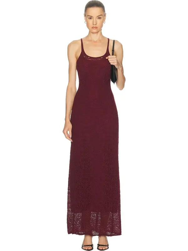 Gabriela Hearst Meridian Dress - Bordeaux