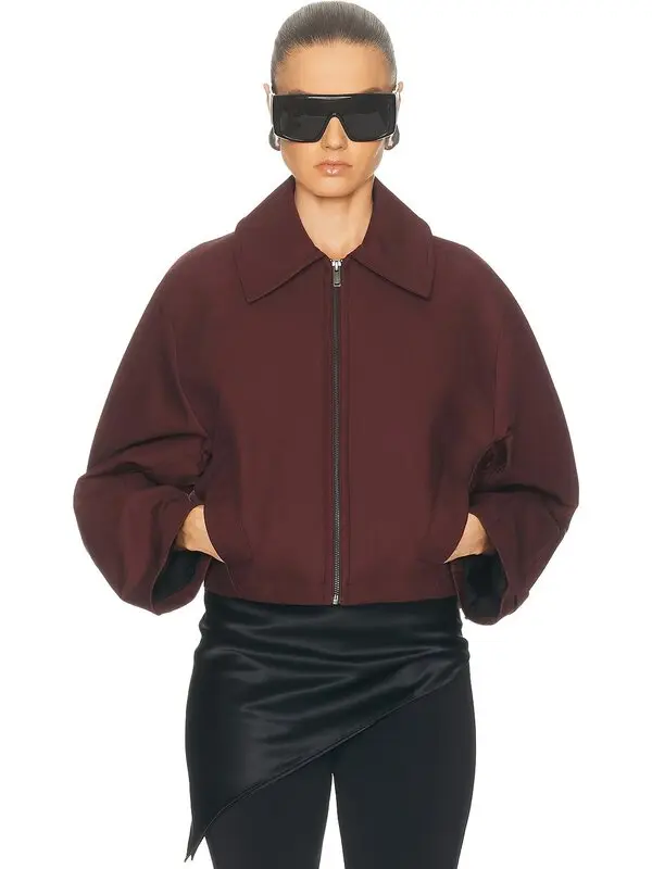EAVES Karlie Cocoon Sleeve Jacket - Burgundy