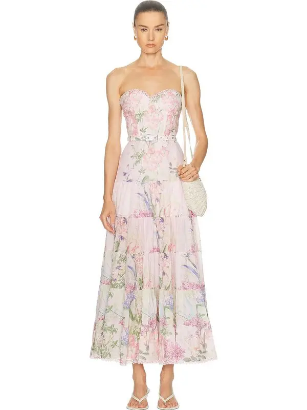 Charo Ruiz Ibiza Danny Long Dress - Pink Botanic