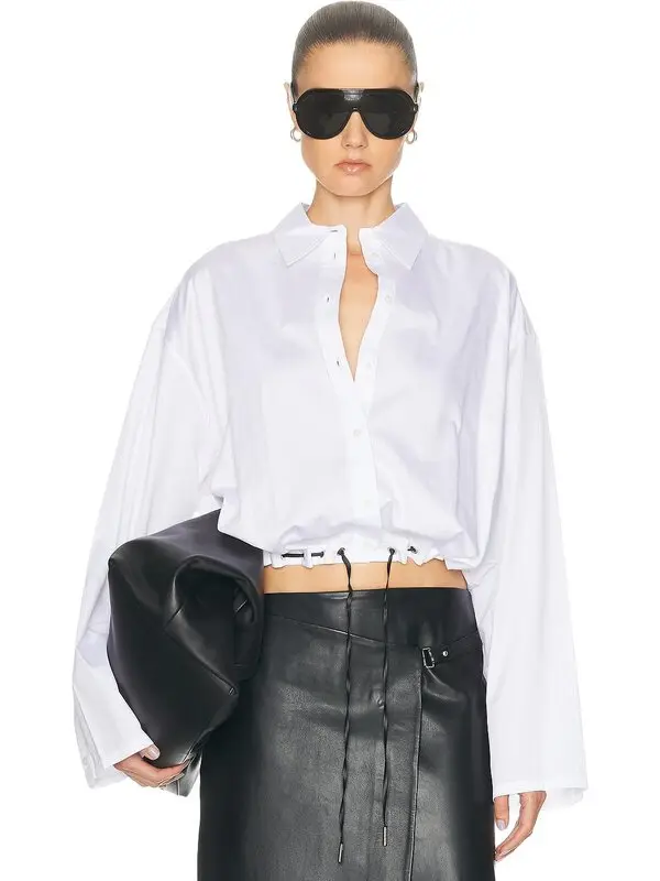 Brandon Maxwell Leland Shirt - Optic White