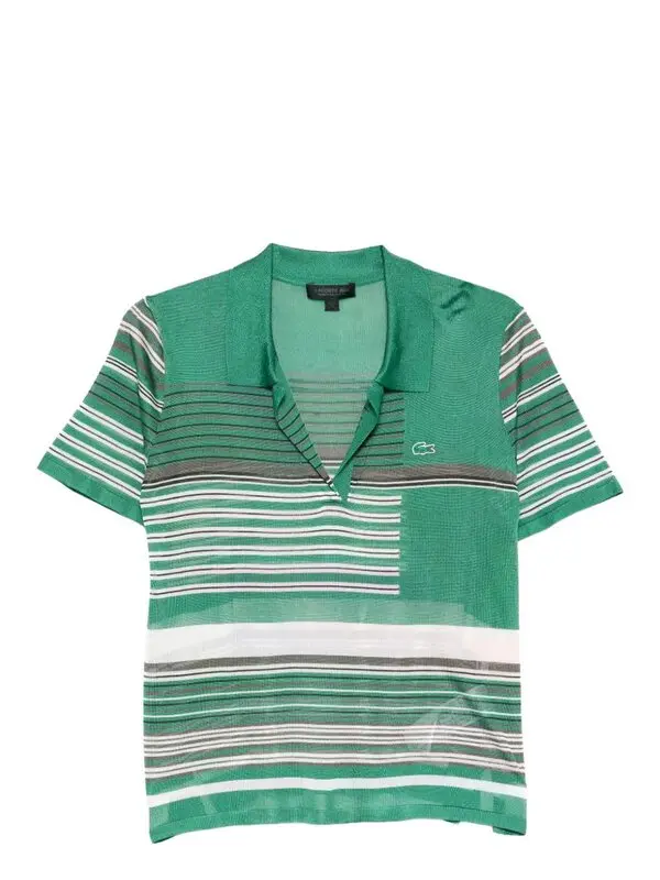 Lacoste Striped Polo Shirt - Green