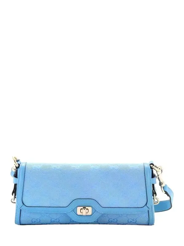 Gucci Luce Canvas Small Shoulder Bag - Blue
