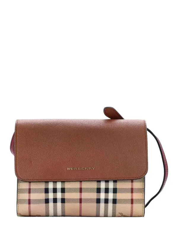 Burberry Loxley Haymarket Small Crossbody Bag - Brown