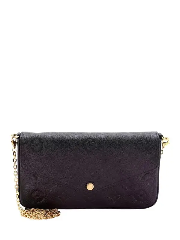LOUIS VUITTON Felicie Pochette Monogram Empreinte Leather - Black