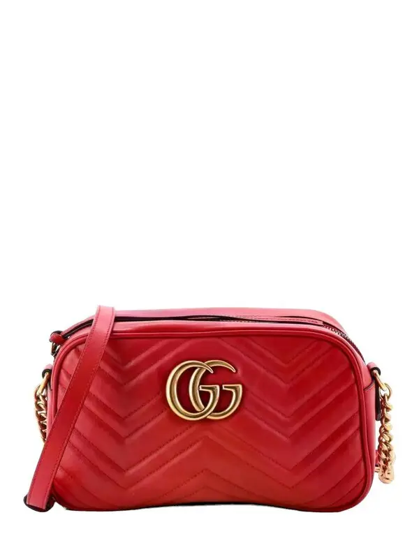Gucci Gg Marmont Small Shoulder Bag - Red