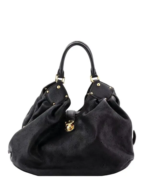 LOUIS VUITTON Xl Mahina Leather Hobo Bag - Black