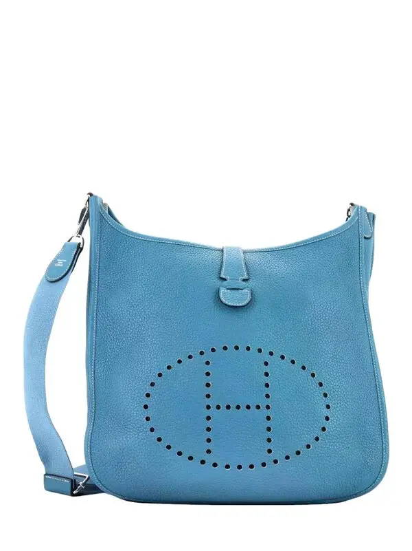 Hermès Evelyne Gm Crossbody Bag Clemence Leather - Blue