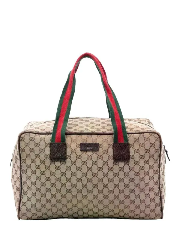 Gucci Gg Canvas Web Duffle Bag - Neutrals