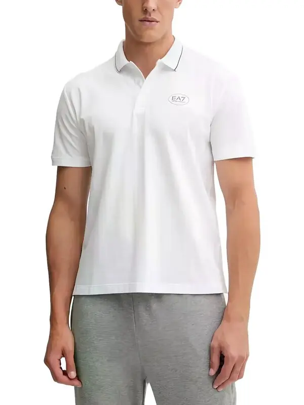 EA7 Logo Polo Shirt - White