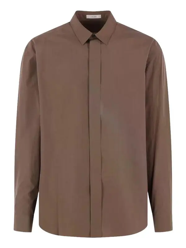THE ROW Nilo Poplin Shirt - Brown