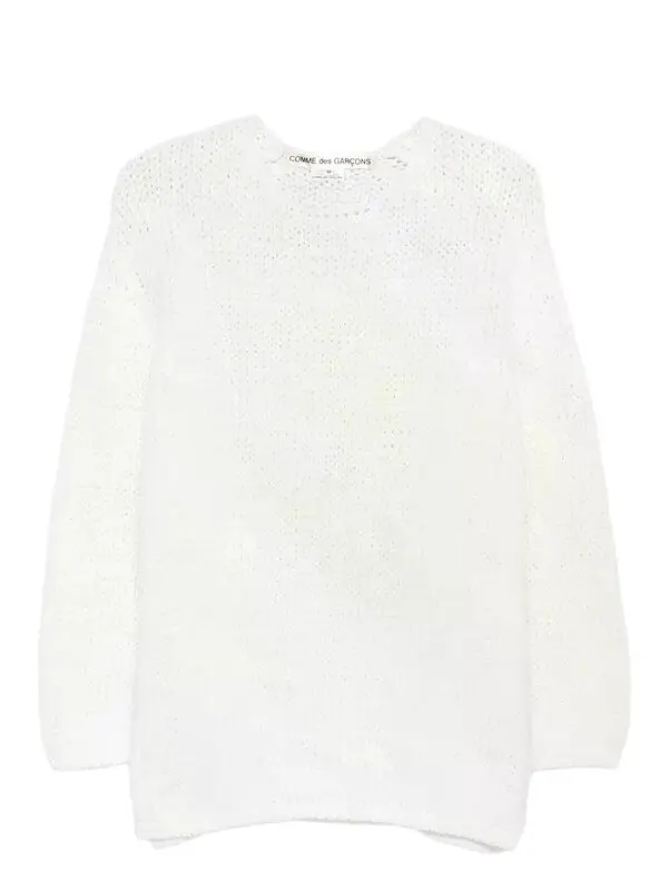 Comme Des Garçons Textured Knit Top - White