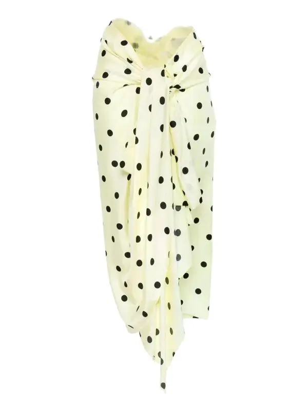Sportmax Spxgentile Polka-dot Midi Skirt - Yellow