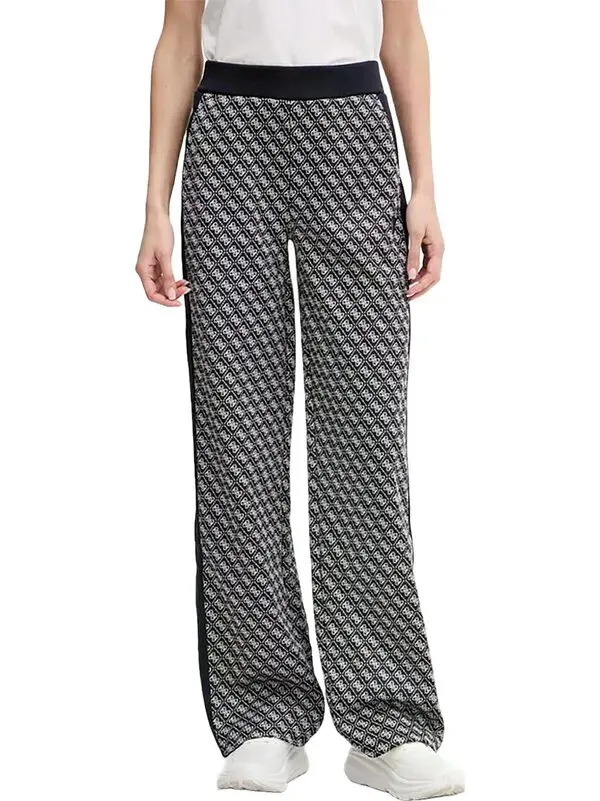 Guess Print Side Stripe Trousers - Blue