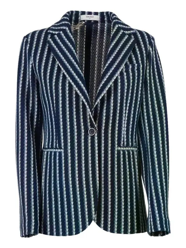 CIRCOLO 1901 Striped Blazer - Blue