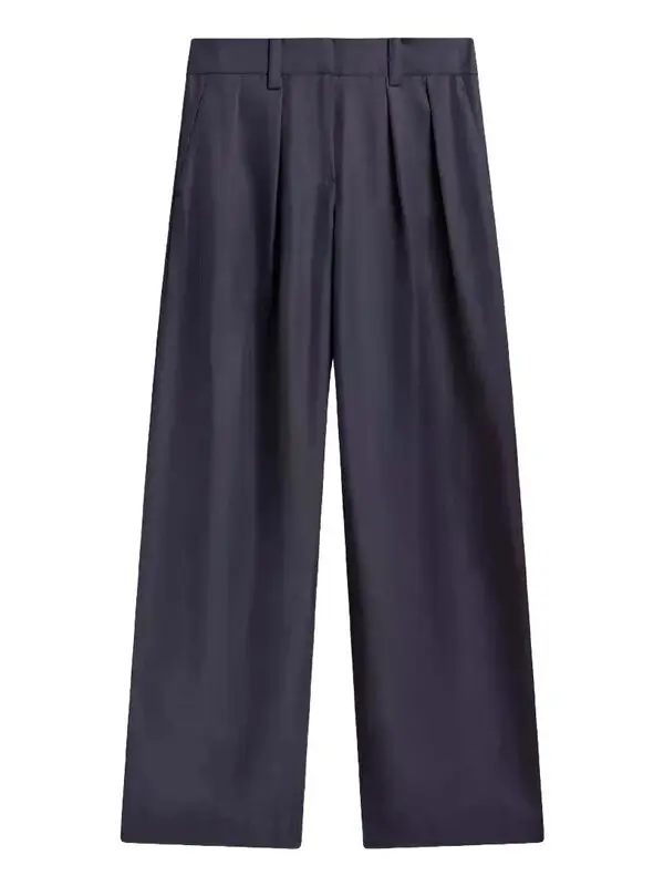 THE FRANKIE SHOP Pleated Wide-leg Trousers - Grey
