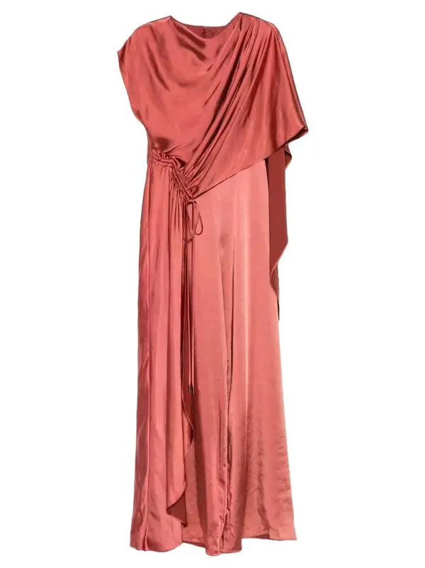 Amsale Draped Maxi Dress - Red