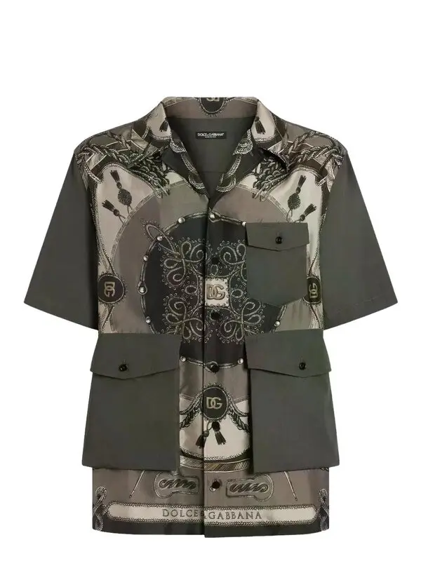 Dolce & Gabbana Pocket Patterned Shirt - Grey
