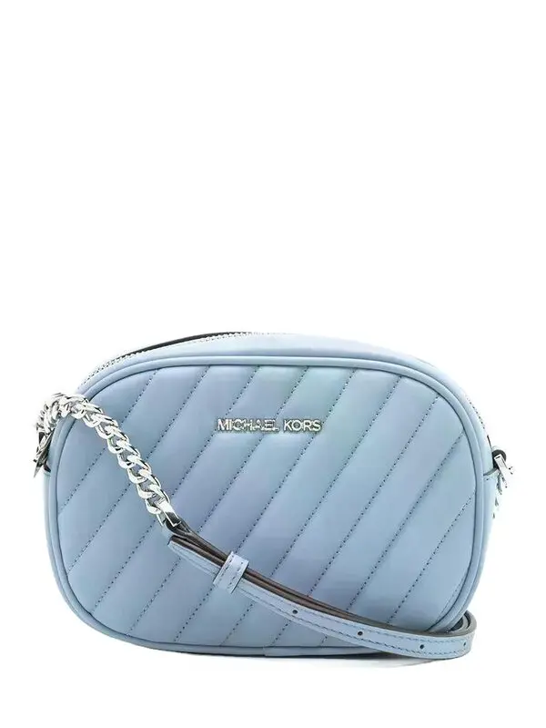 Michael Kors Quilted Faux-leather Shoulder Bag - Blue