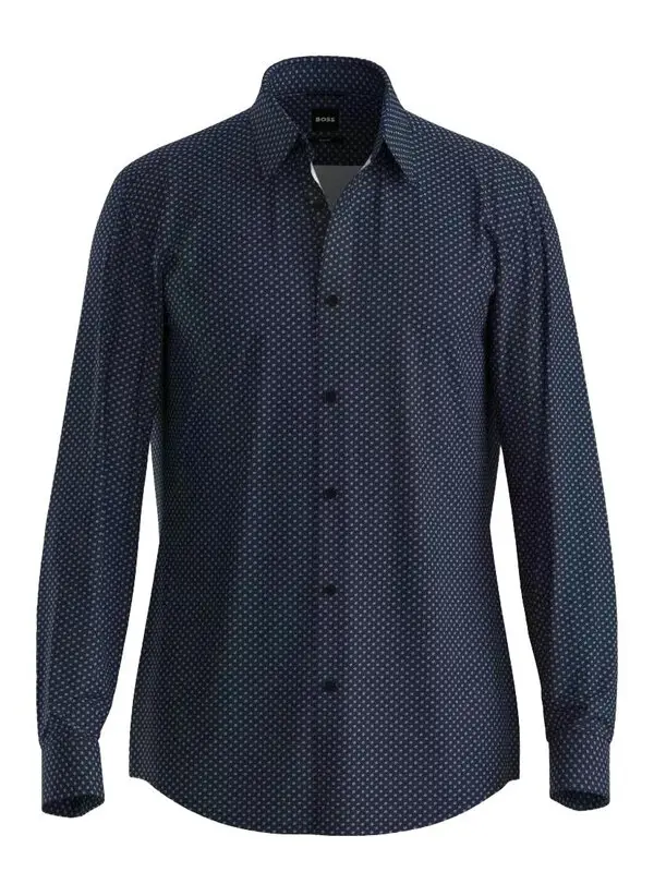 BOSS Patterned Shirt - Blue