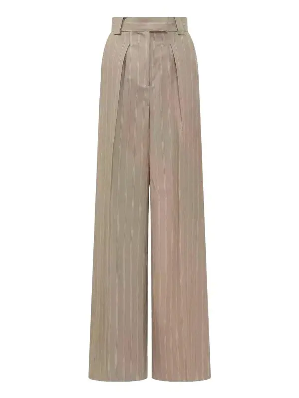 MOMS PANTS Striped Trousers - Neutrals